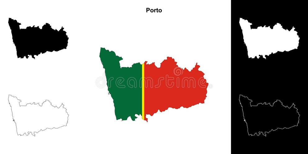 Porto outline map stock vector. Illustration of porto - 323841097