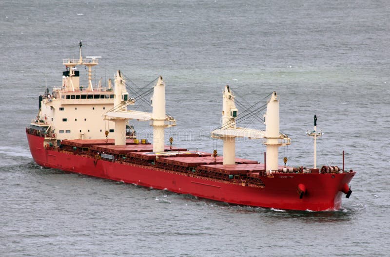 Porto Entrante Della Grande Nave Immagine Stock - Immagine di carico ...