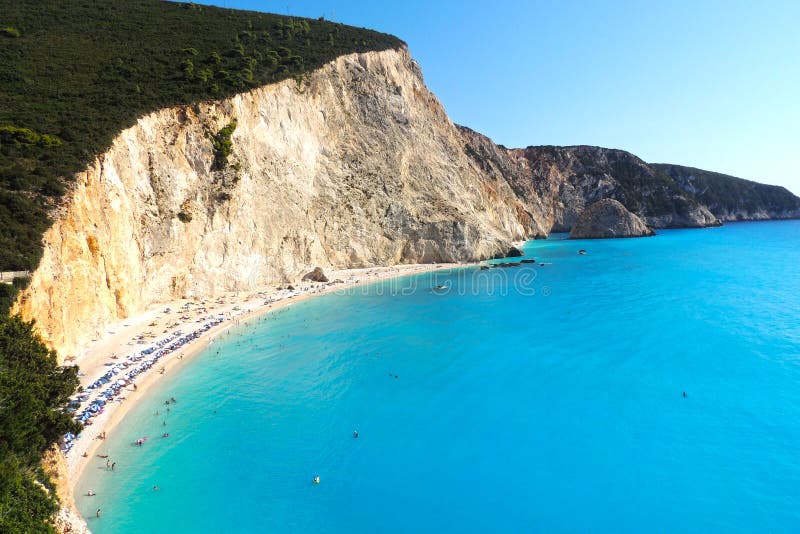 Porto Katsiki Beach, Lefada, Greece Stock Photo - Image of azure ...