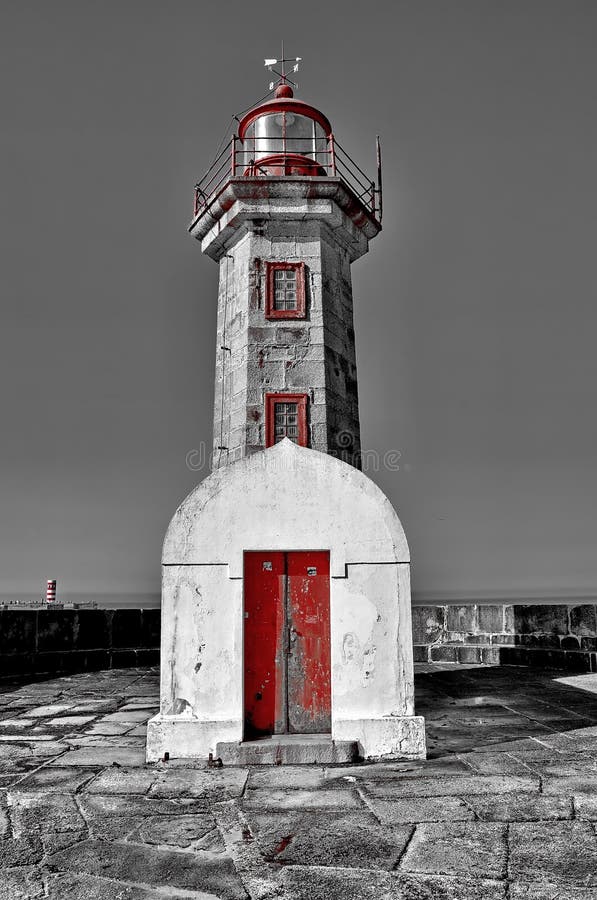 The Porto PÃ­ Lighthouse stock photo. Image of circular - 83717202