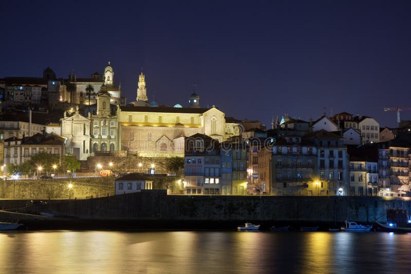 Porto at Night, Portugal stock photo. Image of traditional - 80163114