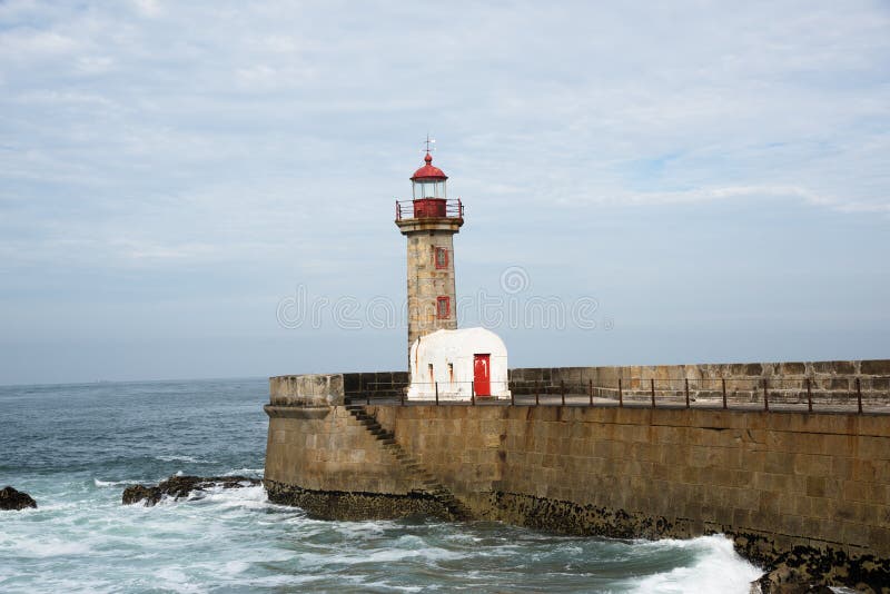 The Porto PÃ­ Lighthouse stock photo. Image of circular - 83717202