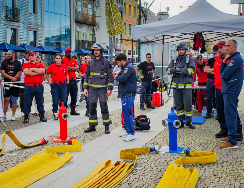 Firefighters Competition. Combat Challenge with Various Task ...