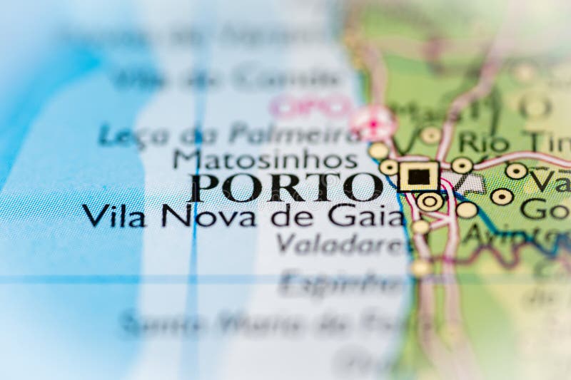 Porto, Portugal Highlighted on a World Map Stock Image - Image of ...
