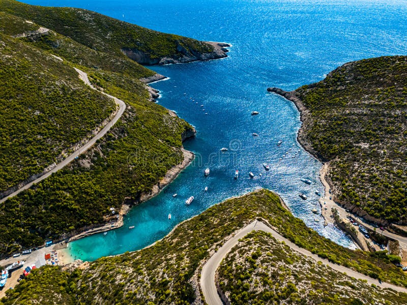 Porto Vromi Beach in Zakynthos, Greece Stock Image - Image of cliff ...