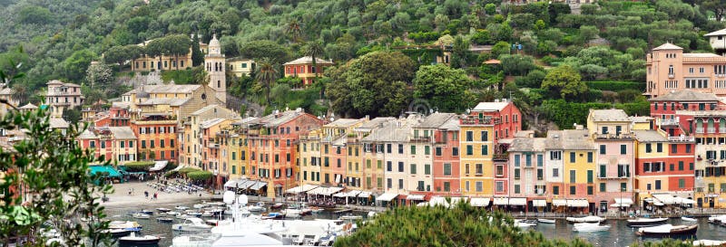 Portofino port panorama editorial image. Image of portofino - 40709460