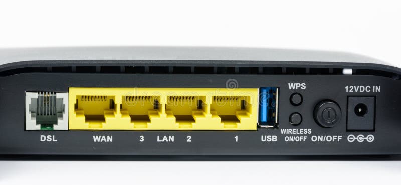 Modem De Roteador Antigo Isolado Em Fundo Branco Foto de Stock - Imagem ...