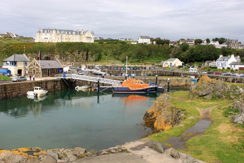 Portpatrick Harbour and Lifeboat, Scotland Editorial Stock Image ...