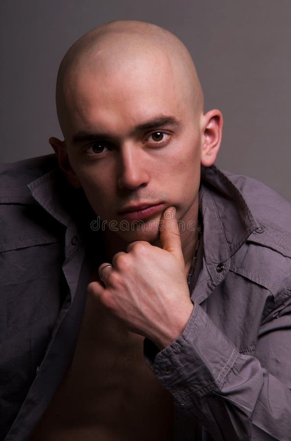 Portrait stock photo. Image of human, bald, looking, person - 8817340