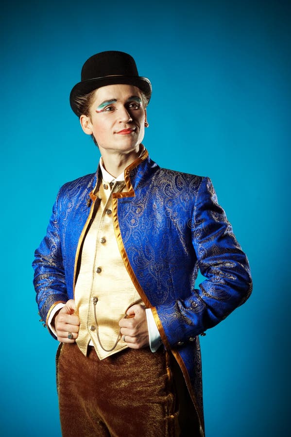 Portrait of the actor stock image. Image of makeup, golden - 22322031