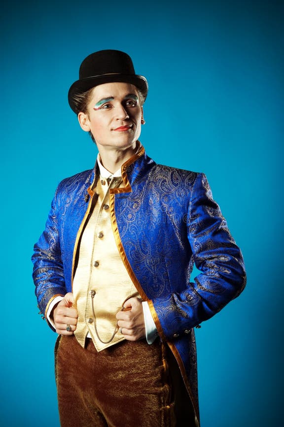 Portrait of the actor stock image. Image of makeup, golden - 22322031