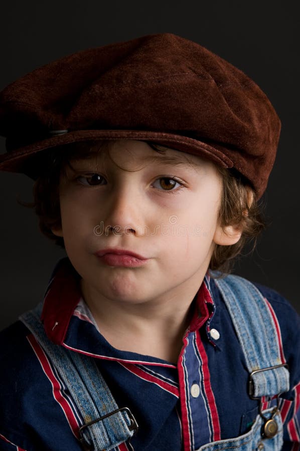 Portrait of an Adorable Boy Wearing a Cap Stock Image - Image of ...