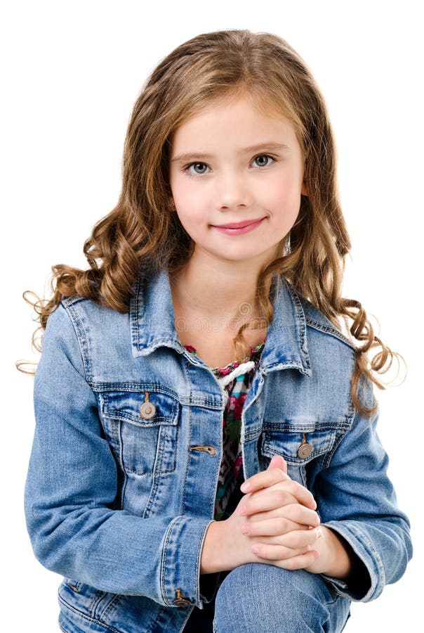 Portrait of Adorable Smiling Little Girl Isolated Stock Image - Image ... Portrait of Adorable Smiling Little Girl Isolated Stock Image - Image ...