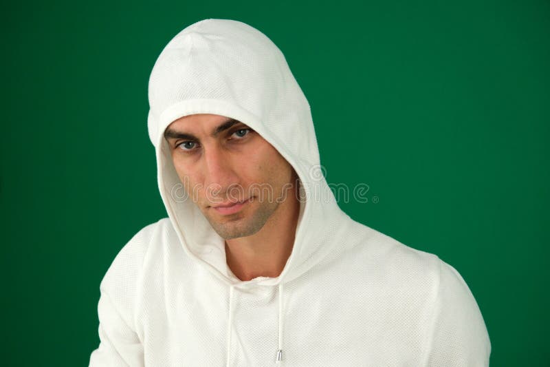 Portrait Adult Guy On Isolate Background Emotions Of A Handsome Man Guy On A Green Background