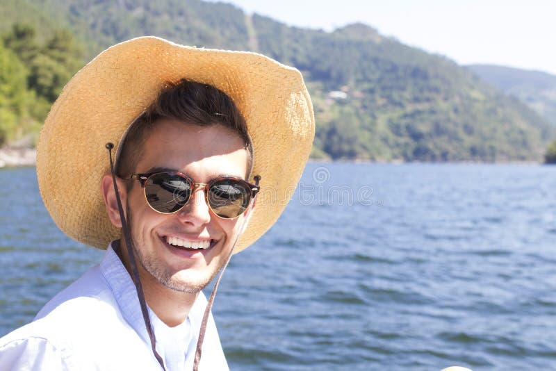 Portrait of adventurer stock photo. Image of landscapes - 107281378