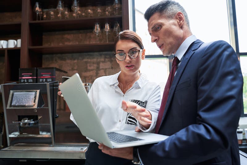 Portrait of Advisor and His Assistant Stock Photo - Image of discussion ...