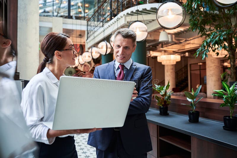 Portrait of Advisor and His Assistant Stock Image - Image of indoors ...