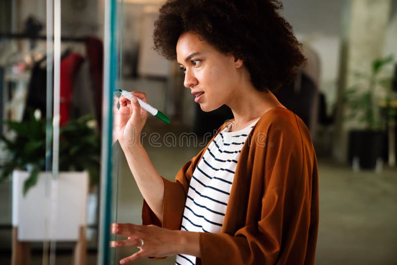 Portrait of African American Female it Developer, Programmer, Designer ...