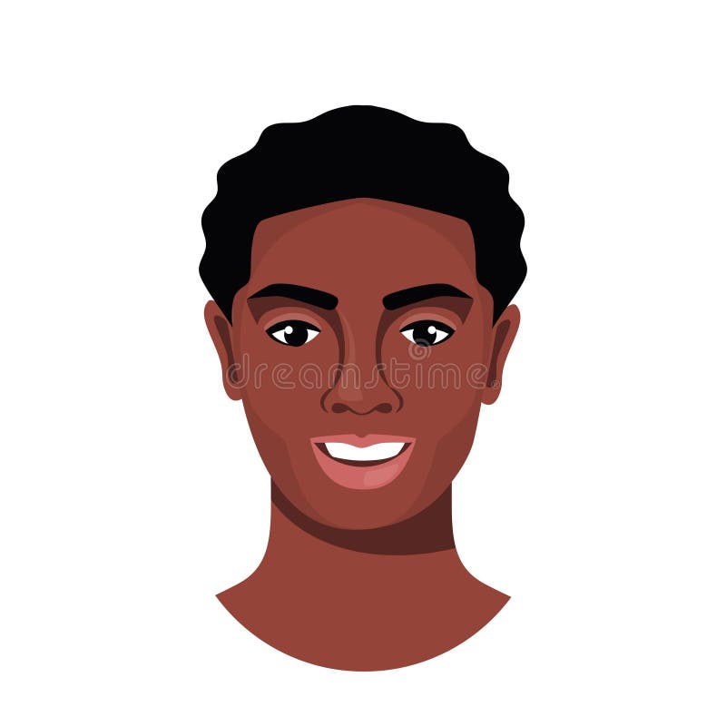 Portrait of African American Man. Vector Illustration Stock Vector ...