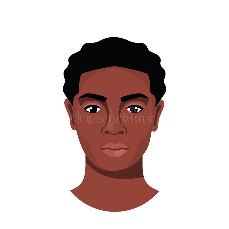 Portrait of African American Man. Vector Illustration Stock Vector ...