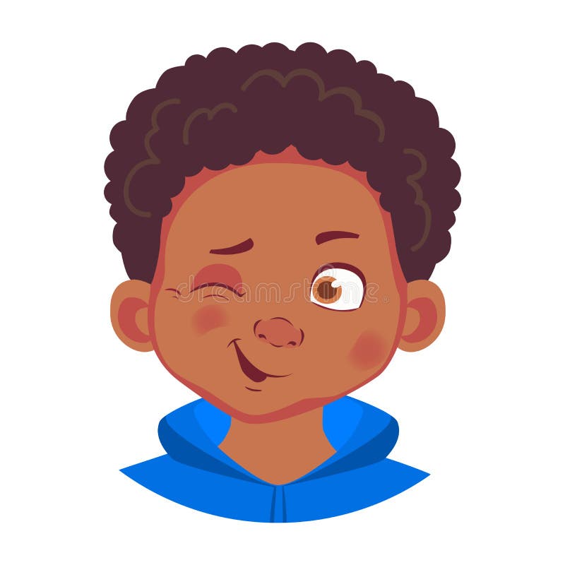 Portrait of african boy stock illustration. Illustration of avatar ...