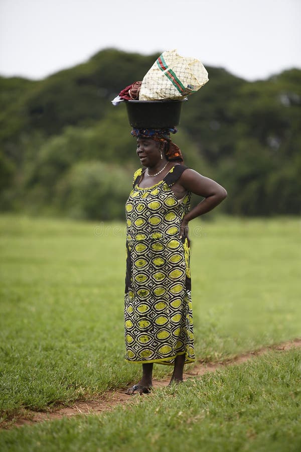 Portrait African Lady Wearing Things Her Head Stock Photos - Free ...