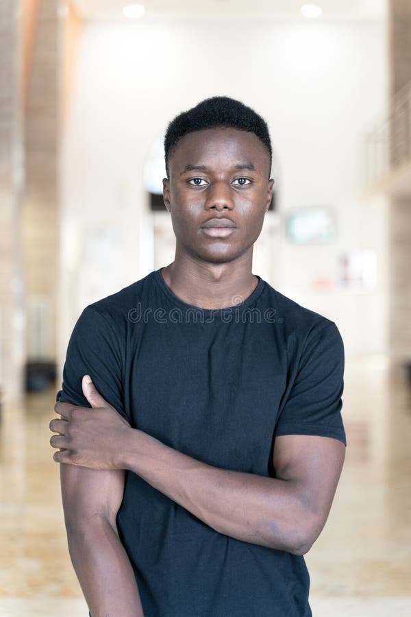 Portrait of African Man. Indoor. Stock Photo - Image of confident ...