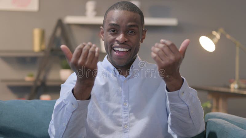 Portrait of African Man Inviting People Stock Photo - Image of identify ...