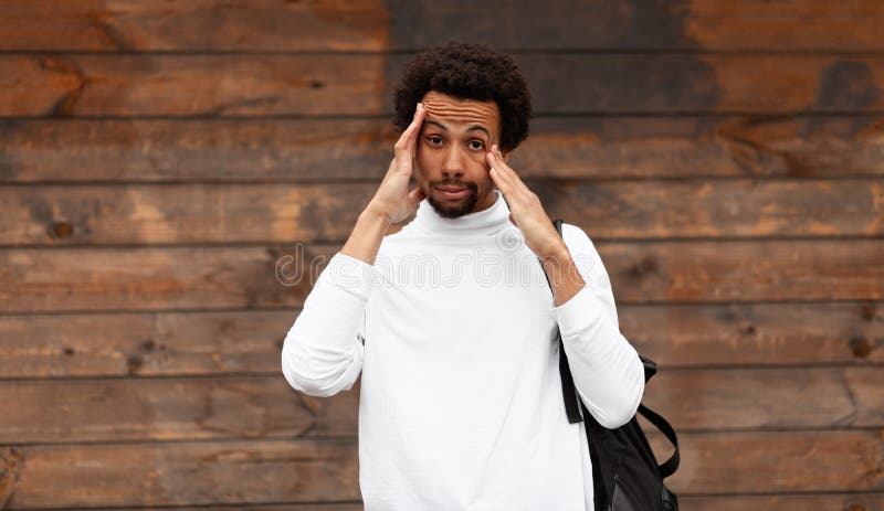Portrait of African Man, Pondering a Problem, Doubt Stock Photo - Image ...