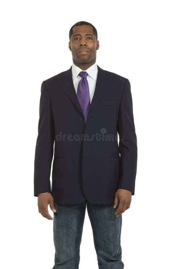 Portrait African Man on White Background Stock Image - Image of ...