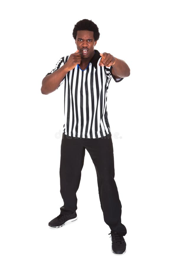 Teen Basketball Referee Giving Jump Ball Sign Stock Photo - Image of ...