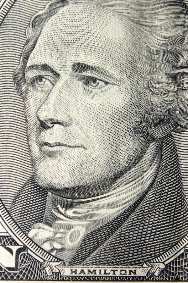 Alexander Hamilton Auf 10 Dollarschein Stockbild - Bild von alexander ...
