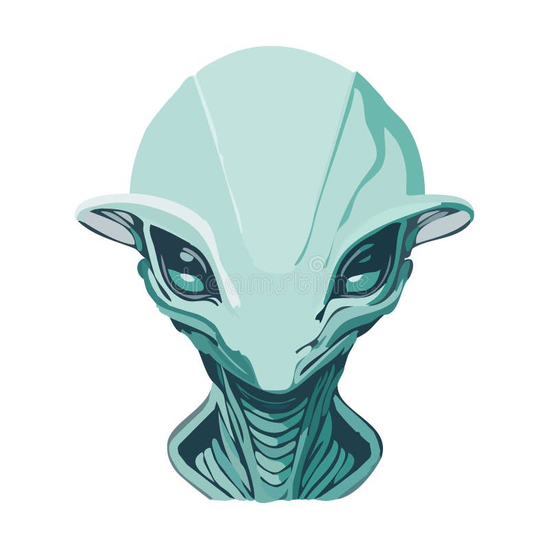 Portrait of Alien Vector Illustration Stock Vector - Illustration of ...
