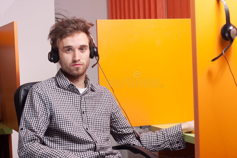 Portrait of All Center Agent at Work Stock Image - Image of customer ...