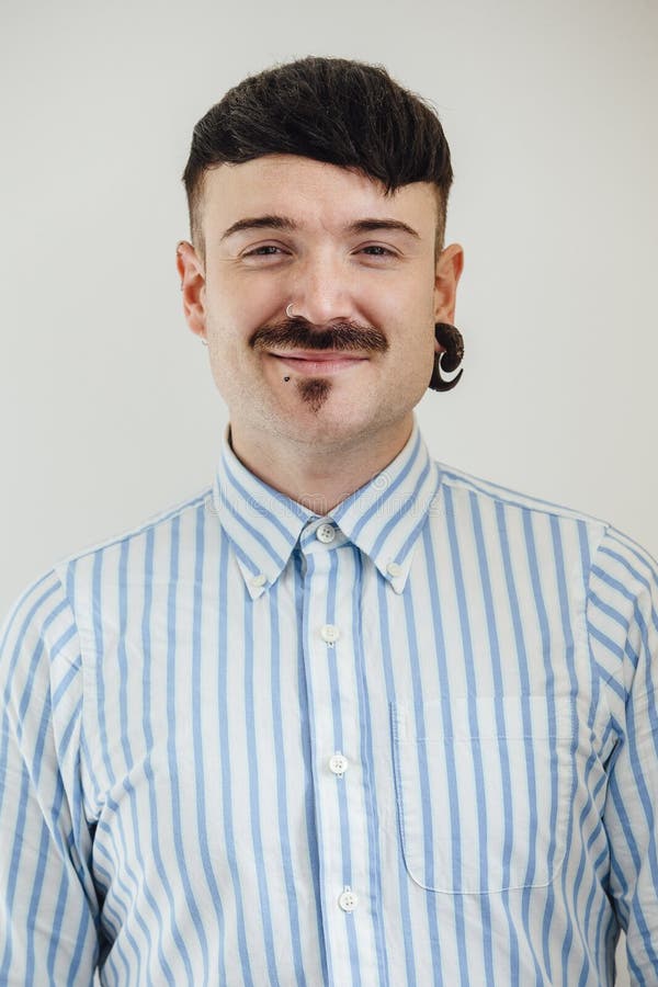 Portrait of an Alternative Man Stock Photo - Image of stretched ...