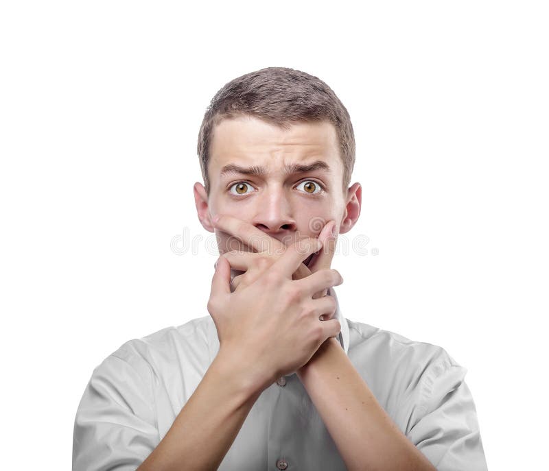 Portrait of amazed man stock photo. Image of people, feeling - 53720018