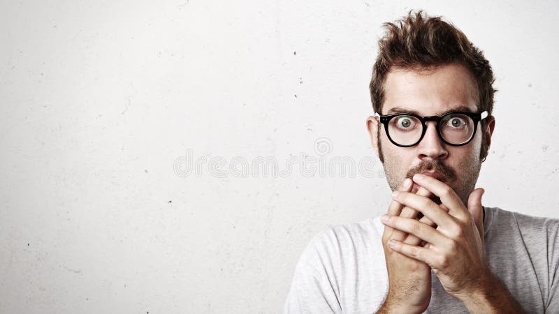 Portrait of an amazed man stock image. Image of amazed - 46960853