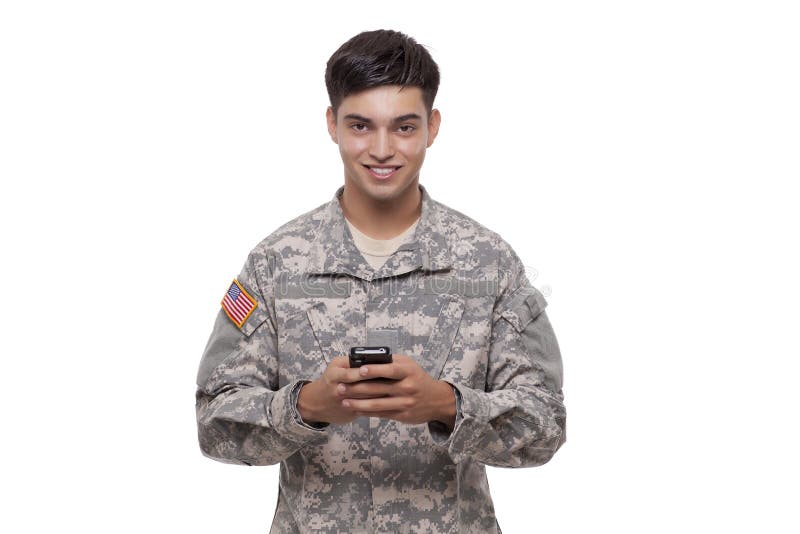 Portrait of an American Soldier with Arms Crossed Stock Image - Image ...