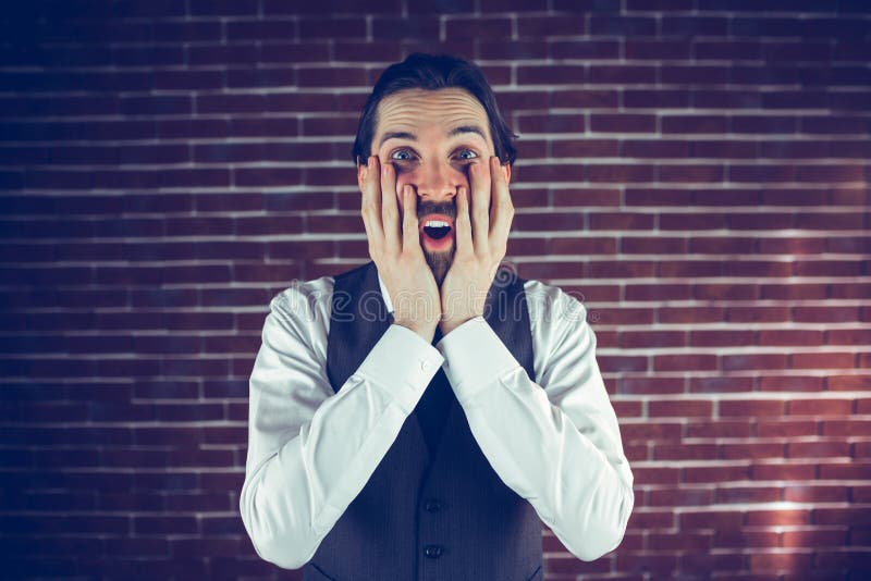 A Portrait of a amused man stock image. Image of looking - 60535841