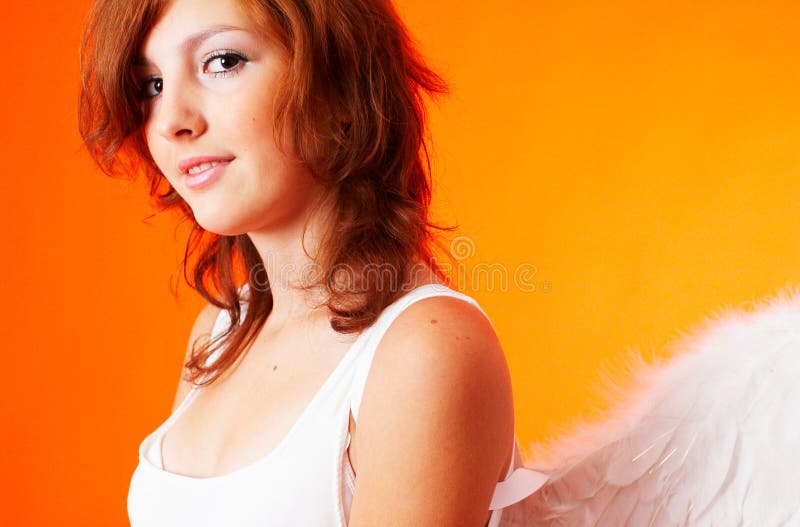 Young Female Angel Wings Side View Stock Photos - Free & Royalty-Free ...
