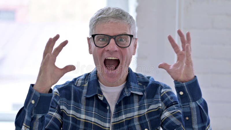 Portrait of Angry Casual Middle Aged Man Shouting Stock Photo - Image ...