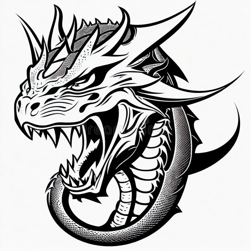 Portrait Dragon Vector Stock Illustrations – 1,183 Portrait Dragon ...