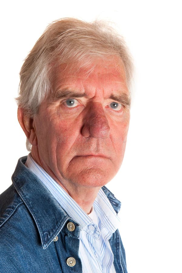 Portrait of an Angry Elderly Man Stock Photo - Image of angry, furious ...