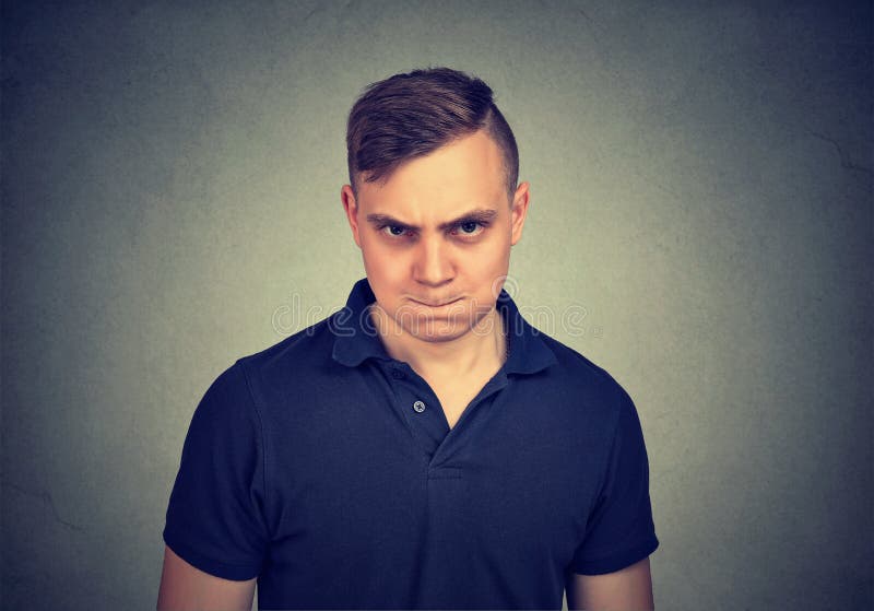 Angry Young Man Looking at Camera Stock Image - Image of adult ...