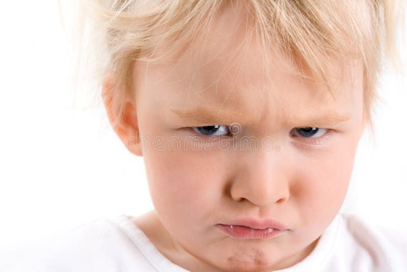 Angry little girl stock photo. Image of girl, joyless - 32036056