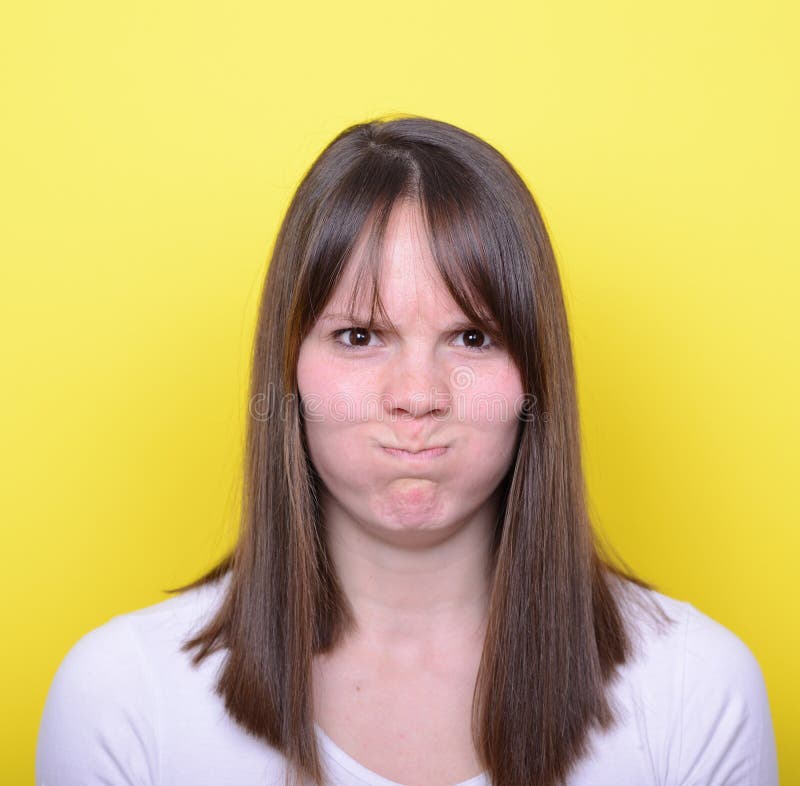 Portrait of Angry Girl Going To Explode of Anger Stock Photo - Image of ...