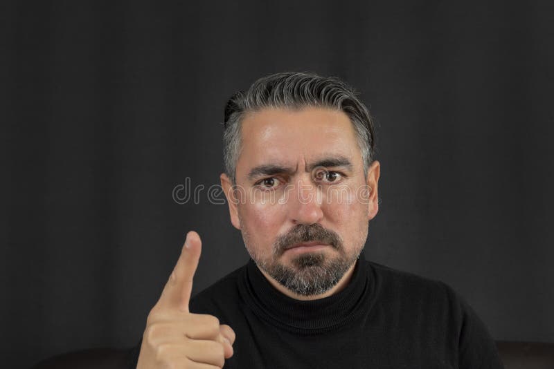 Head Shot Portrait Man Touch Neck Feels Pain in Throat Stock Image ...