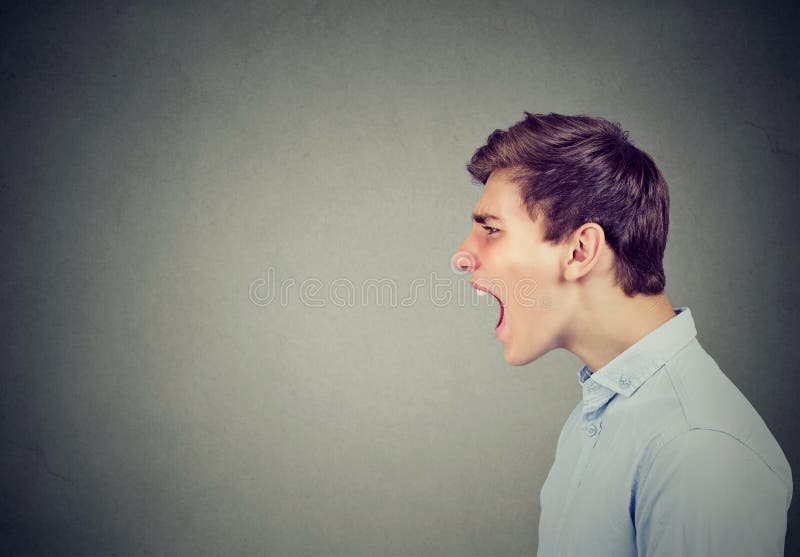 Portrait of an Angry Grumpy Young Man Stock Photo - Image of offended ...