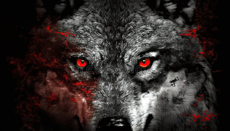 Red Eyed Wolf Wallpaper
