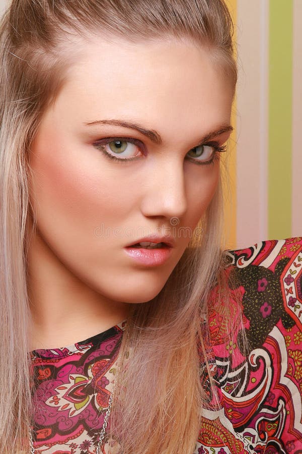 Portrait of angry woman stock image. Image of makeup, skin - 8078371